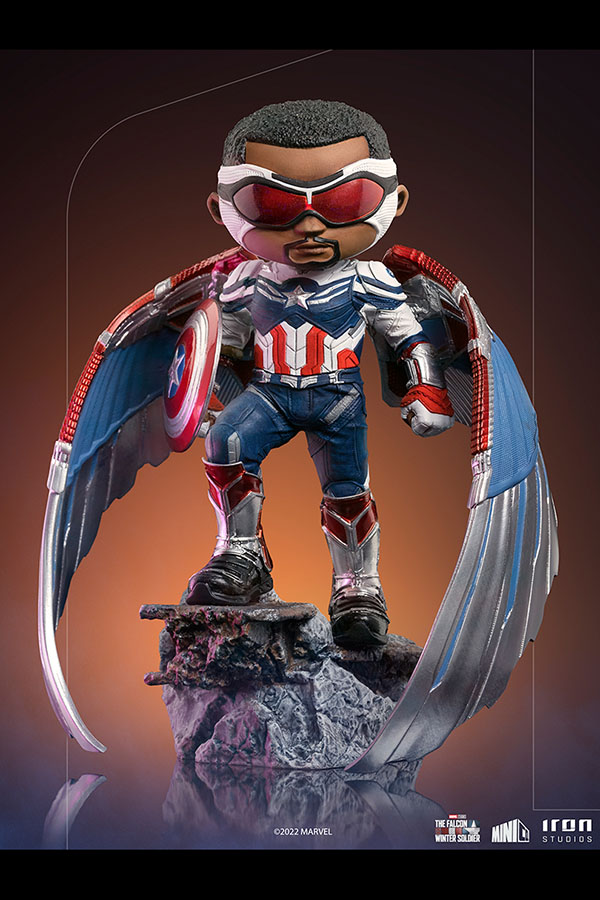 Iron Studios Mini Co. The Falcon and the Winter Soldier Captain America ...