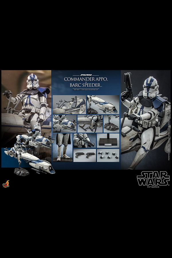Hot Toys Star Wars: The Clone Wars - Commander Appo with BARC Speeder 1 ...