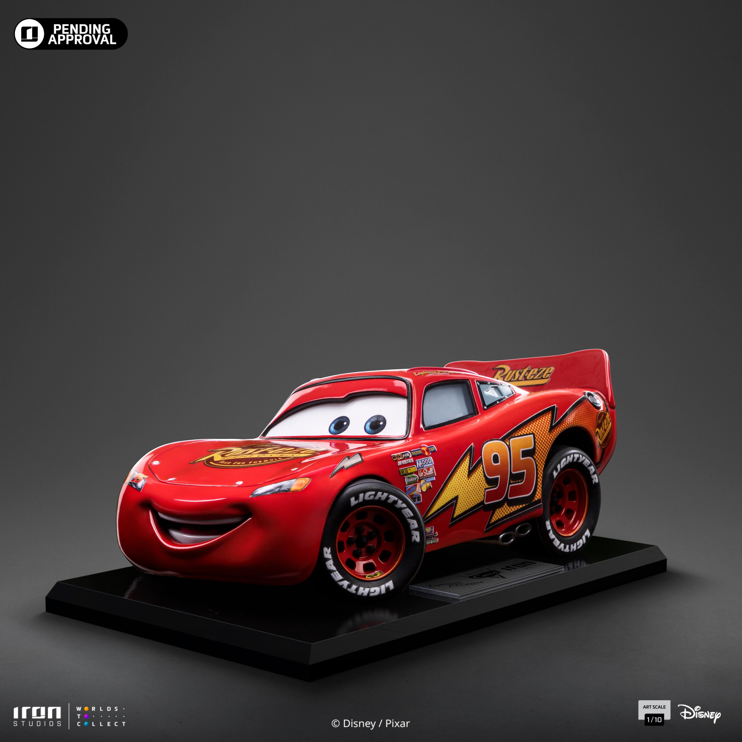 Iron Studios Art Scale 1/10 Statue Lightning Mcqueen Cars - HYPERTOYS
